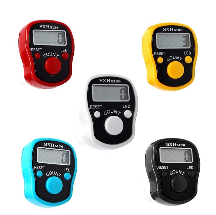 CG Tally Finger Counters - 5 Digital LED Electronic Finger Clicker ...